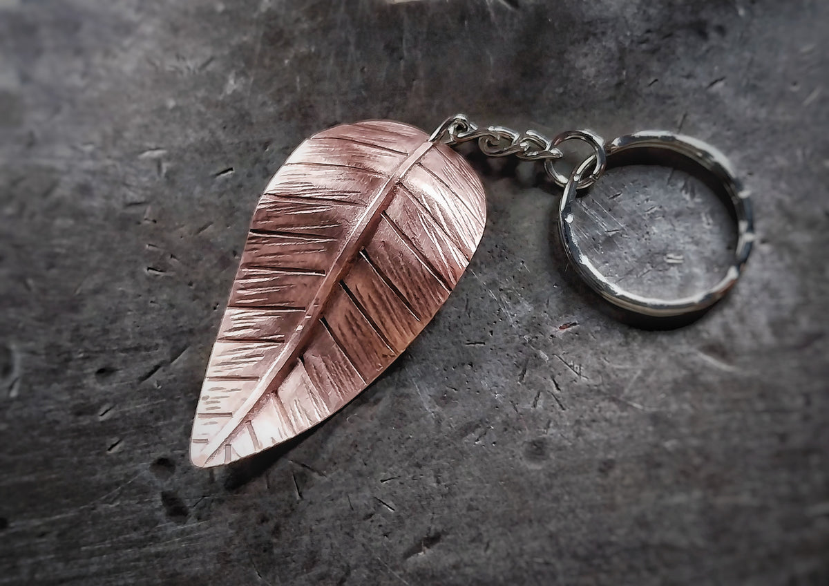 Leaf Copper Keyring | by Bike & Boat