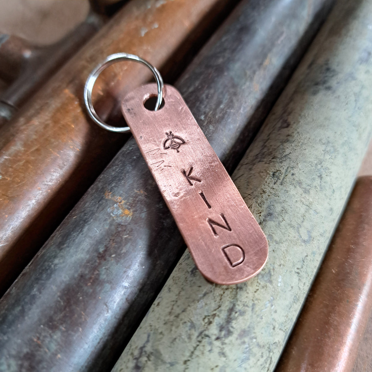 BEE KIND Copper Keyring | by Bike & Boat